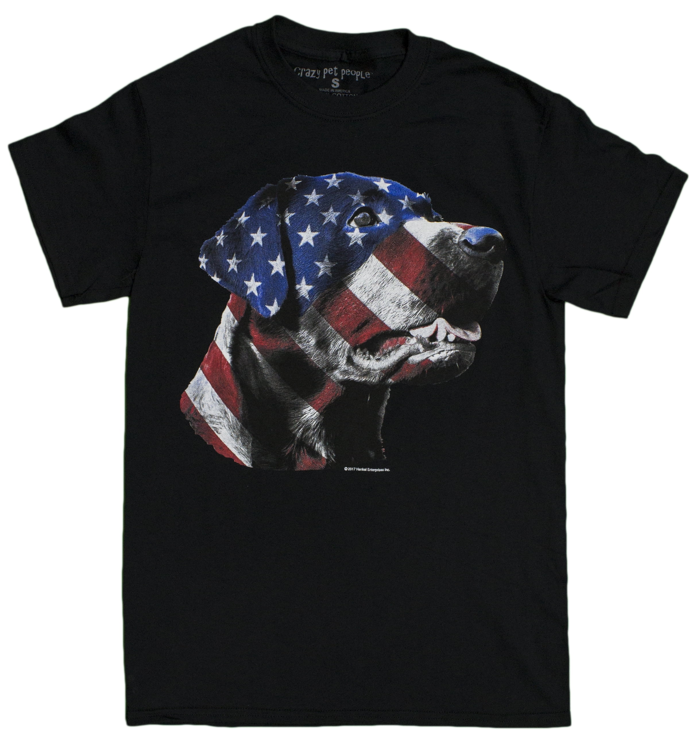 Men's Patriotic Dog Lovers Labrador Retriever USA Flag Dog T-Shirt ...