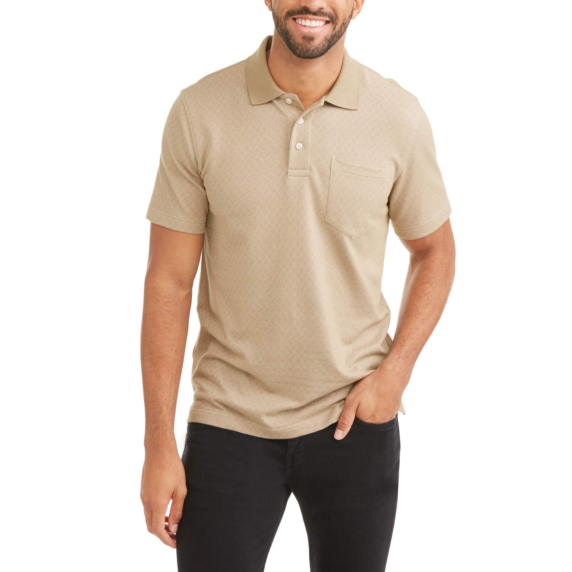 Men's Pattern Jersey Polo - Walmart.com