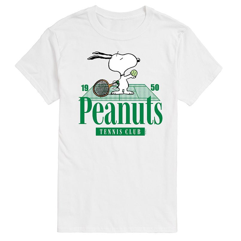 Men's Peanuts Snoopy Tennis Club Est. 1950 Graphic Tee - Walmart.com