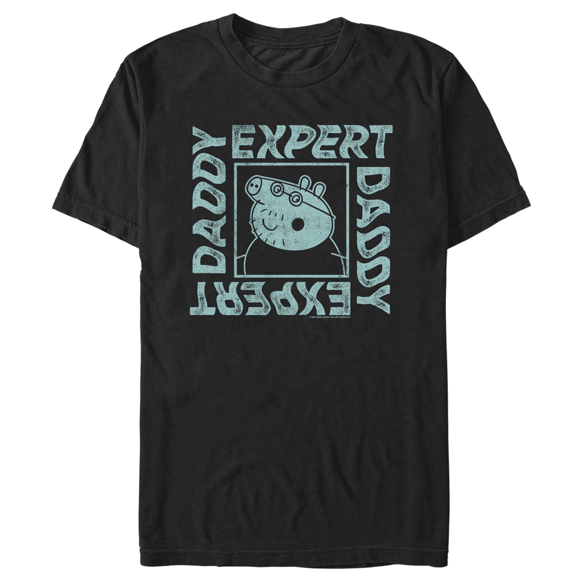 Men's Peppa Pig Father's Day Daddy Expert Graphic Tee Black Medium ...