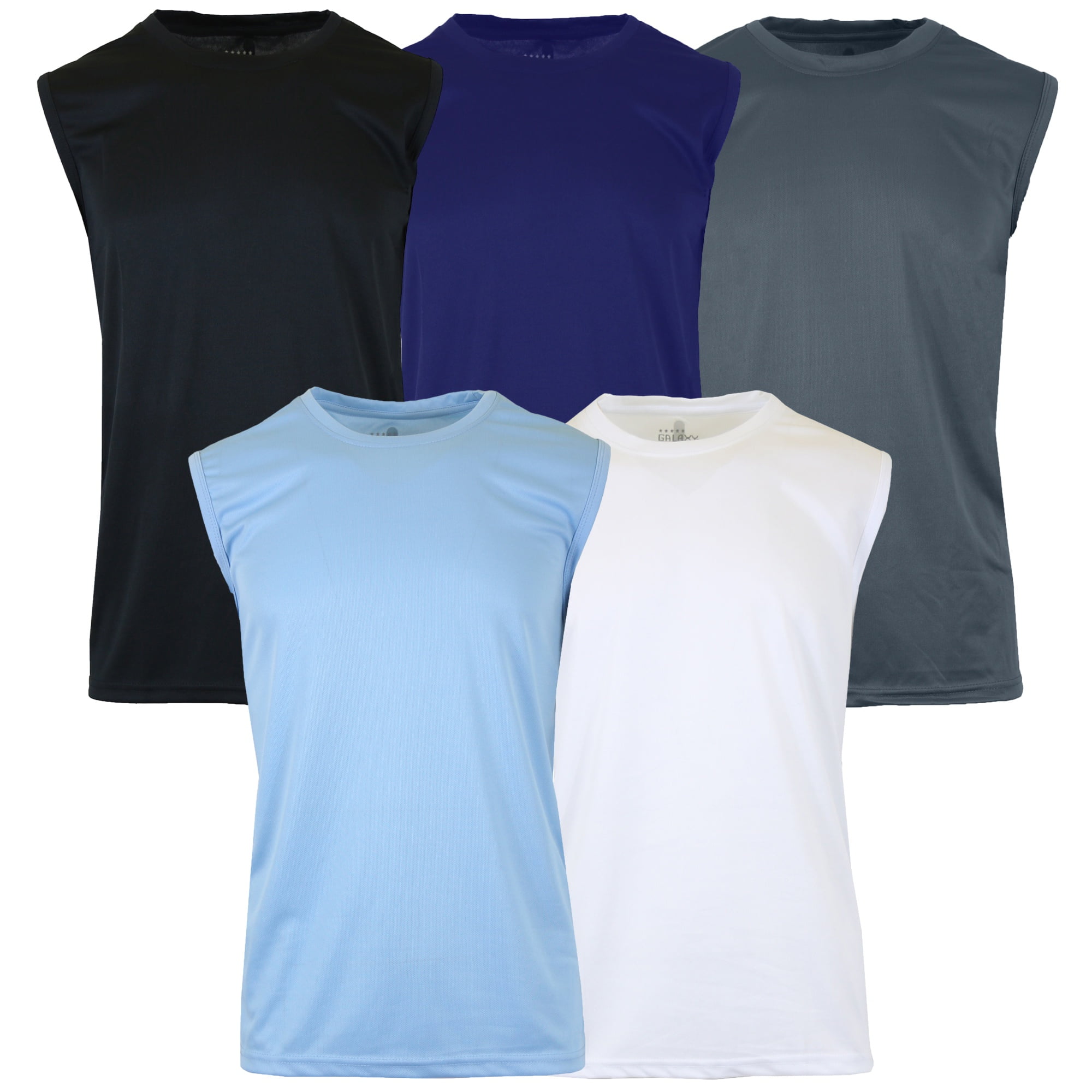 Men's Performance Moisture Wicking Active Short Sleeve & Muscle Tee (5 ...