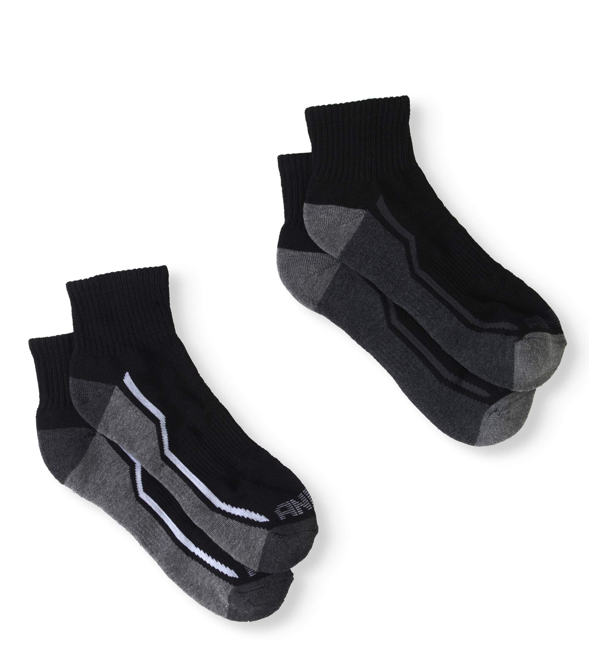 Men's Performance Quarter Cut Socks, 6 Pack - Walmart.com