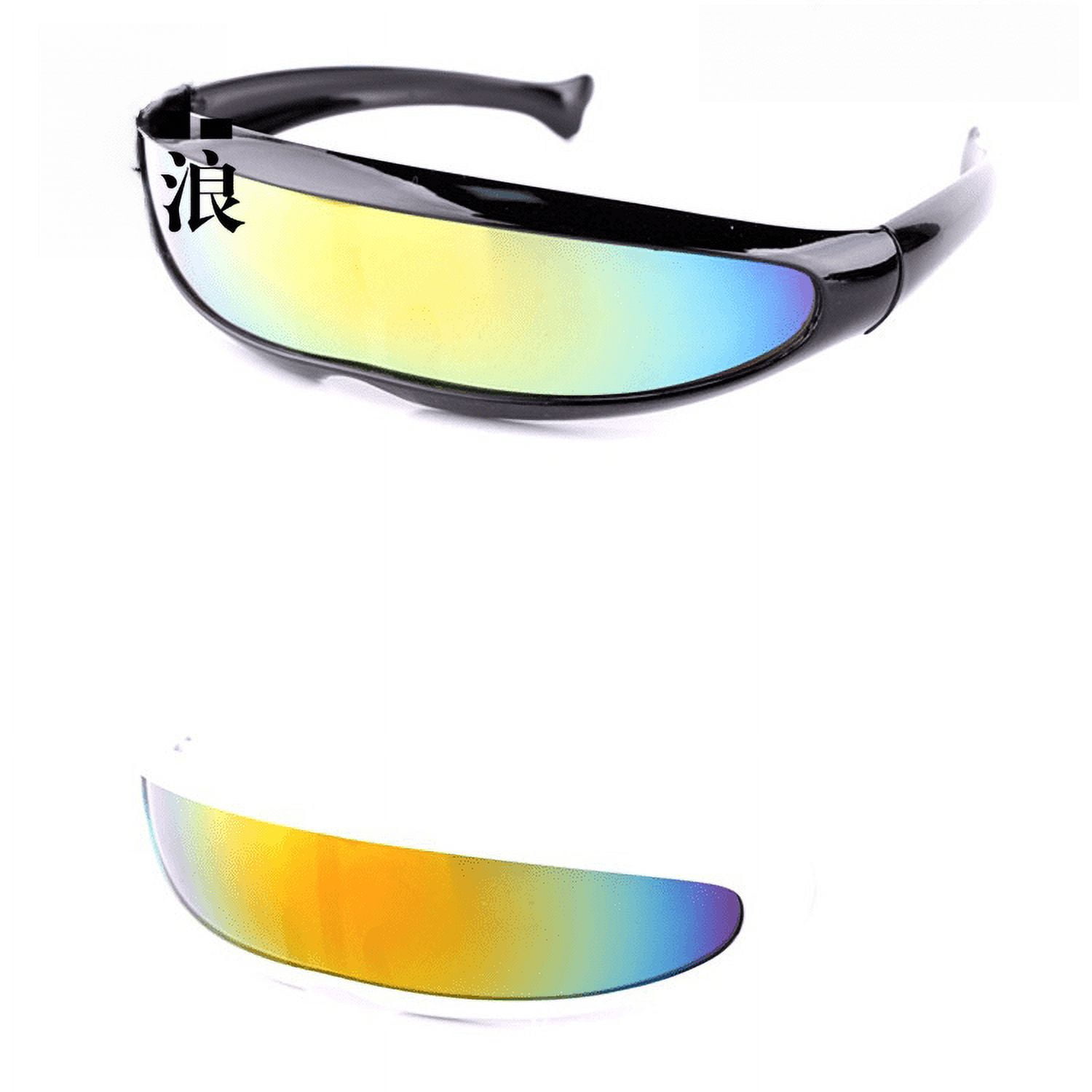 Men's Personalized Fish-Shaped Sunglasses Robot Laser Space Glasses ...