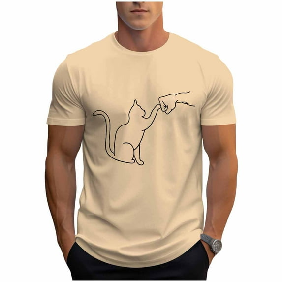 Men's Pet Lovers Graphic T-Shirt Crew Neck Short Sleeve Casual Top Pet ...