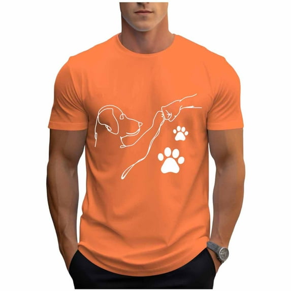 Men's Pet Lovers Graphic T-Shirt Crew Neck Short Sleeve Casual Top Pet ...