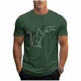Men's Pet Lovers Graphic T-Shirt Crew Neck Short Sleeve Casual Top Pet ...