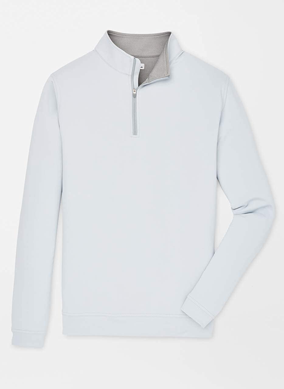 Men's Peter Millar Perth Performance Quarter Zip British Grey Small ...