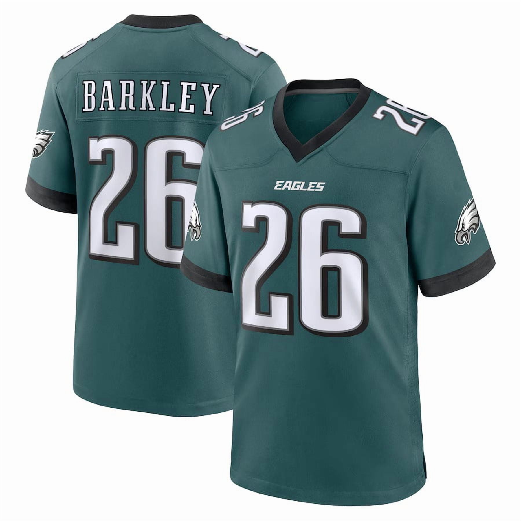 Men's Philadelphia Barkley 26 Green Sports Player Game Stitched Name ...