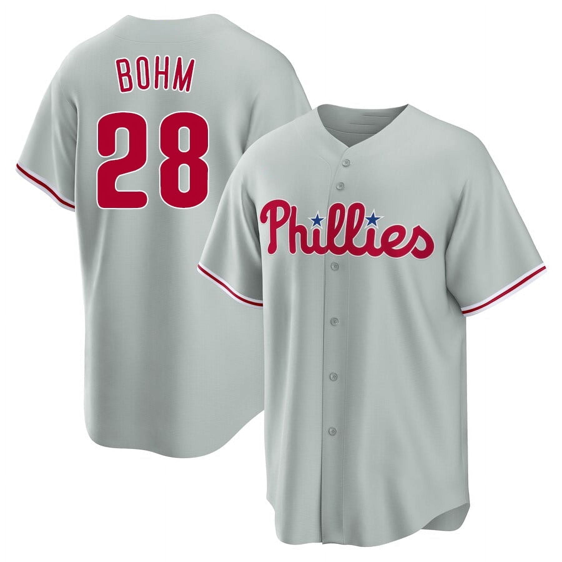 Men's Philadelphia Bohm 28 Gray Replica Stitched Player T-shirts Sports ...