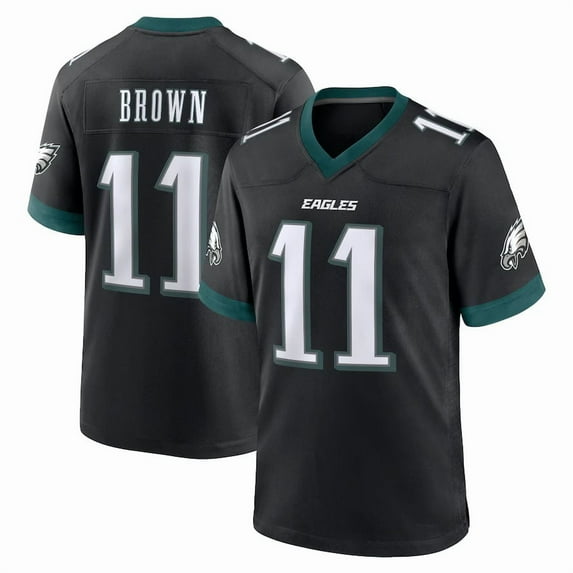 Men's Philadelphia Brown 11 Black Sports Player Game Stitched Name ...