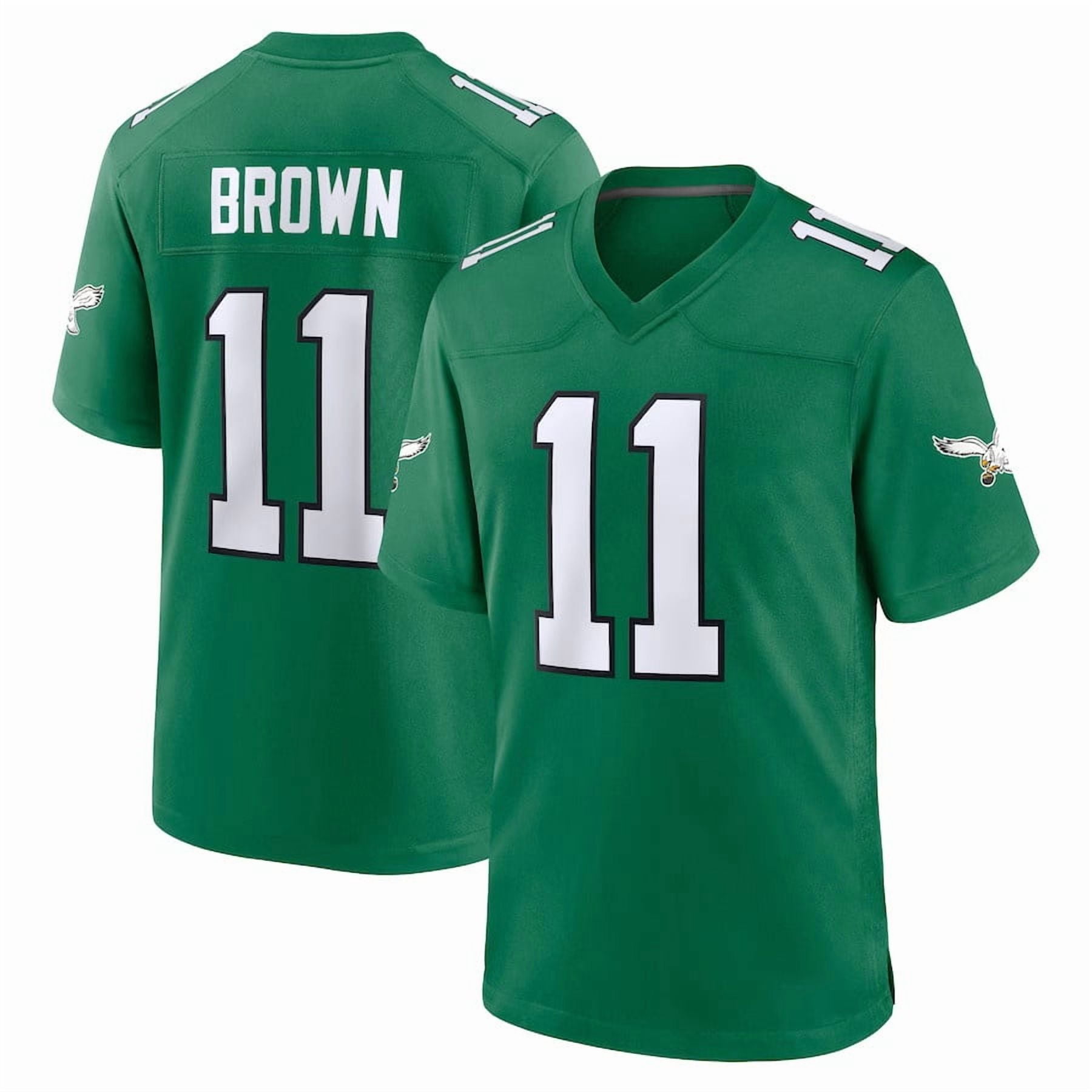 Men's Philadelphia Brown 11 Kelly Green Sports Player Game Stitched ...