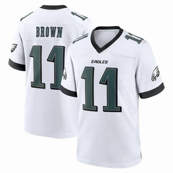 Men's Philadelphia Brown 11 White Sports Player Game Stitched Name ...