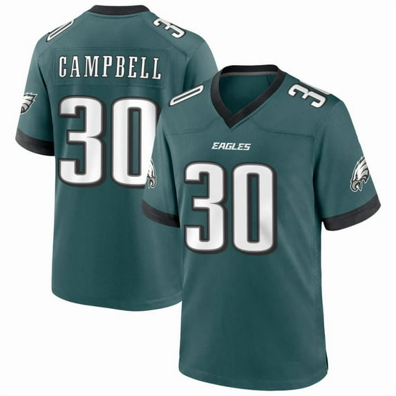 Men's Philadelphia Campbell 30 Green Sports Player Game Stitched Name ...