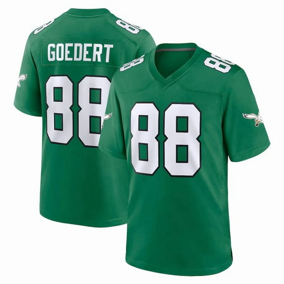 Men's Philadelphia Goedert 88 Kelly Green Sports Player Game Stitched ...
