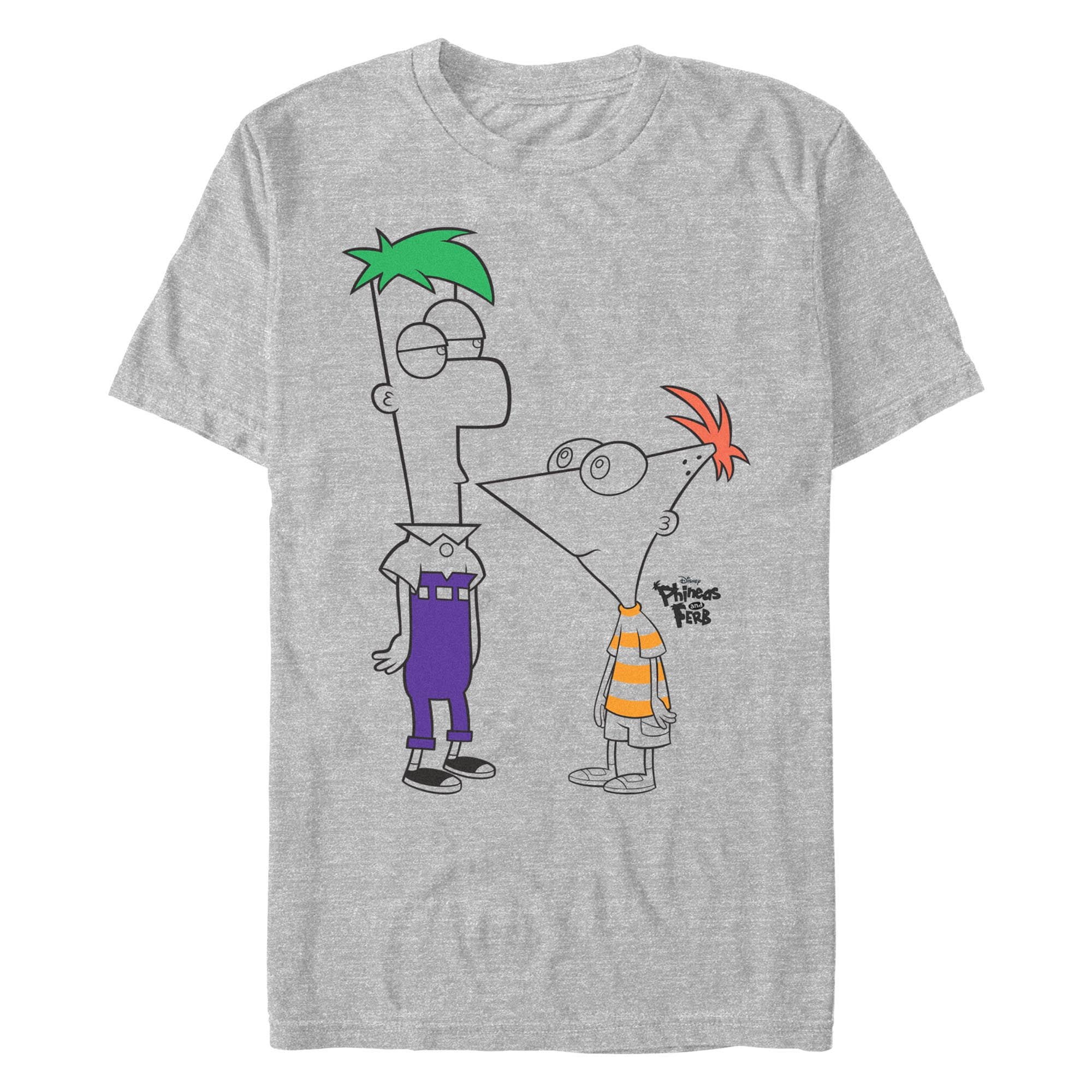 Men's Phineas and Ferb Brother Outline Graphic T-Shirt - Walmart.com