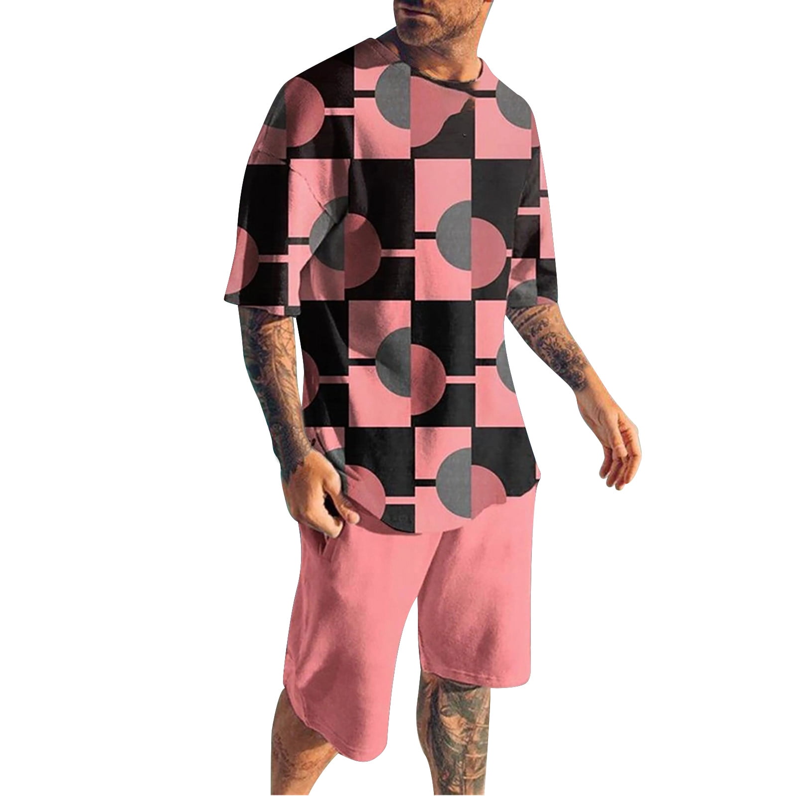 Men's Piece Suit Men Quick Dry D Short Sleeve Suit Shorts Men Suits Slim Fit Beach Tropical ...