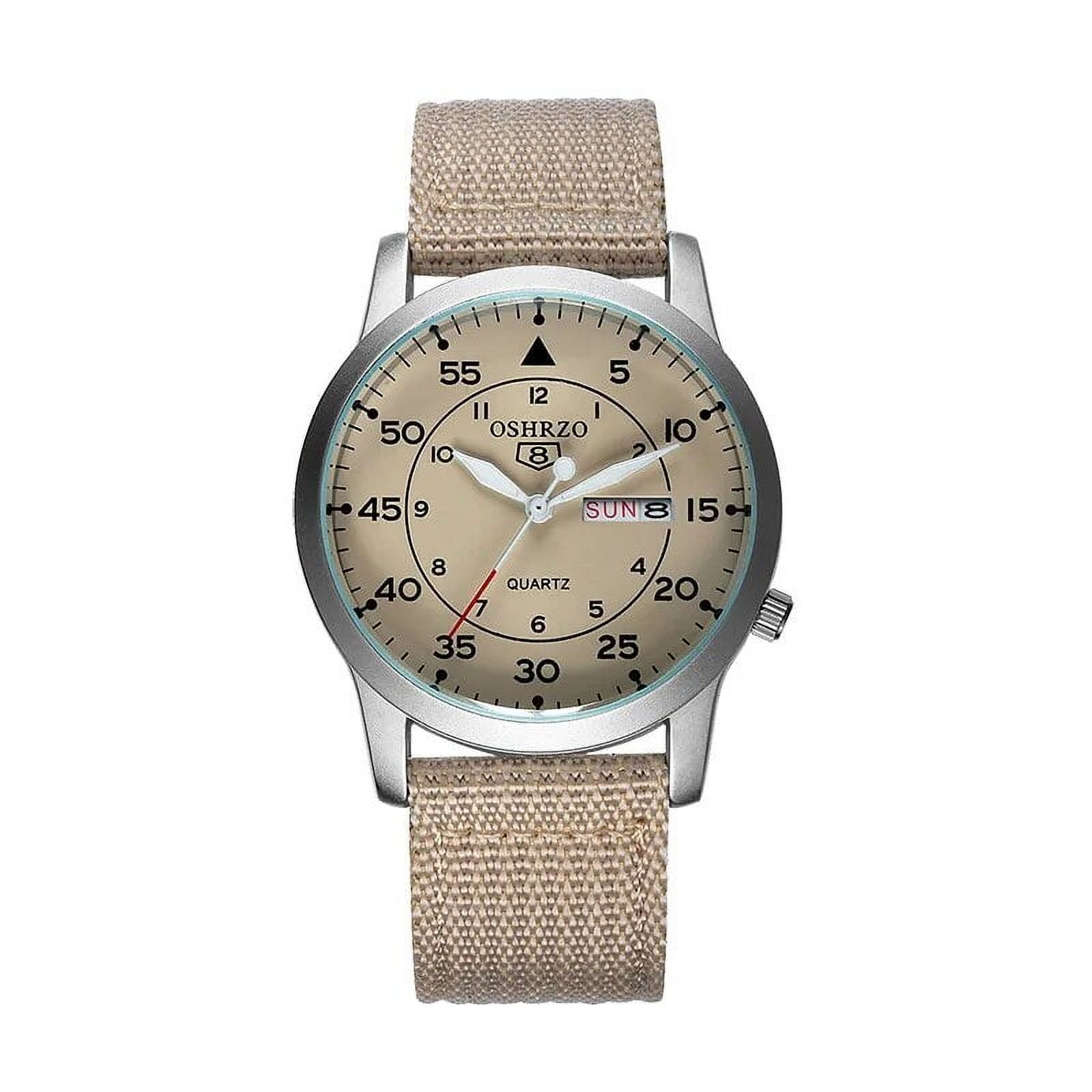 Men's Pilot 1963 Chronograph Watch Quartz Waterproof Canvas Belt ...