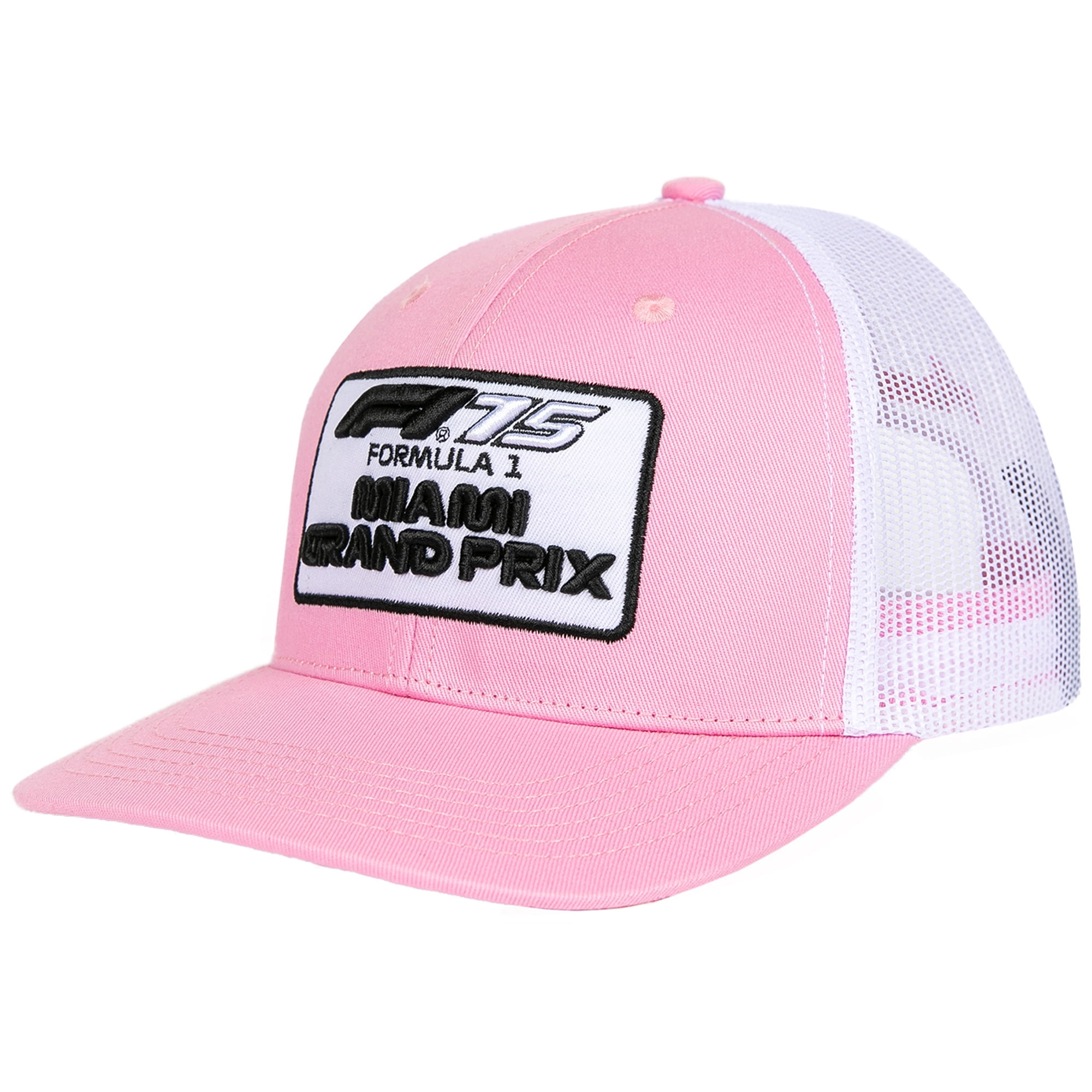 Men's Pink F1 2025 Miami Grand Prix Patch Trucker Adjustable Hat ...