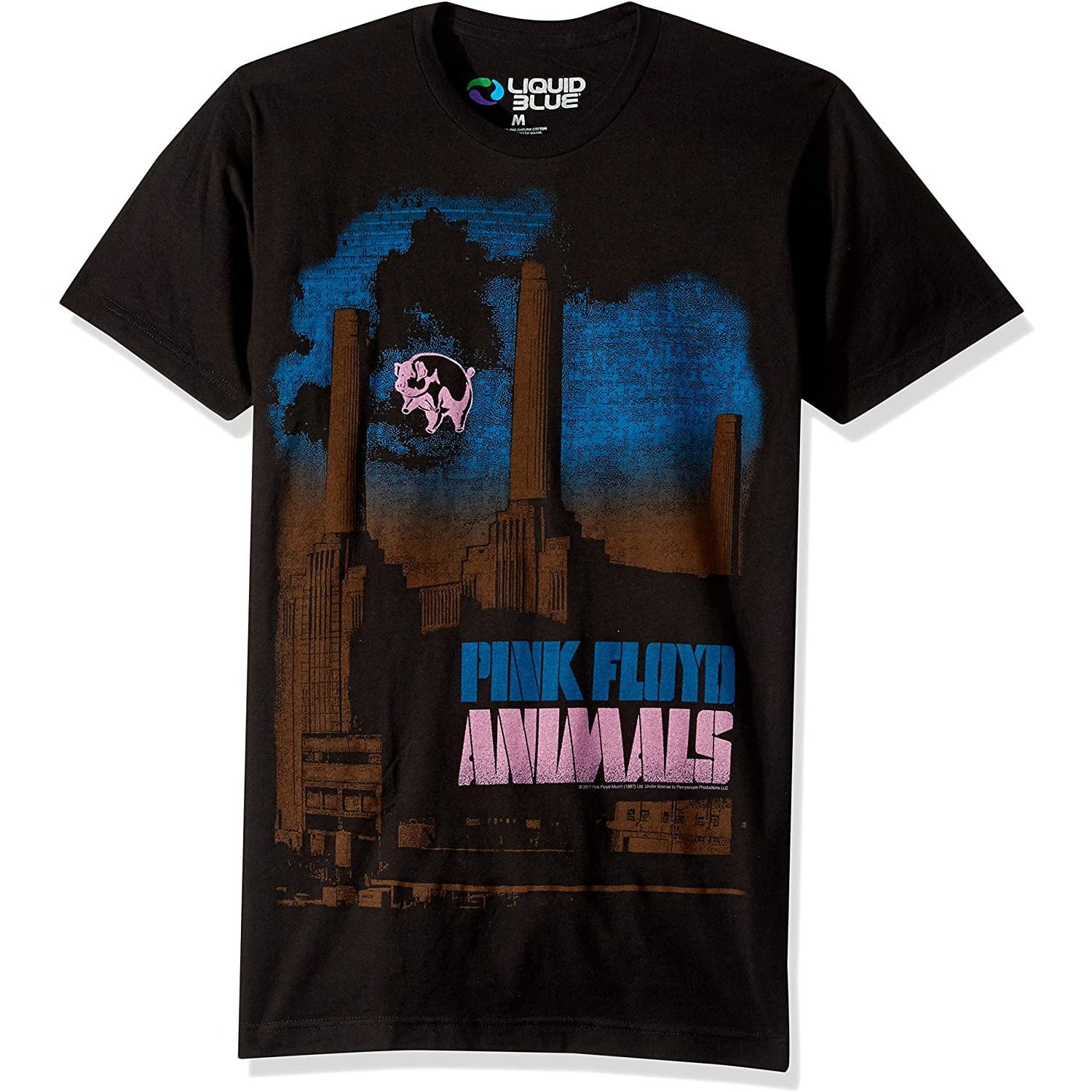 Men's Pink Floyd Pig Stain Slim Fit T-shirt X-Large Black - Walmart.com