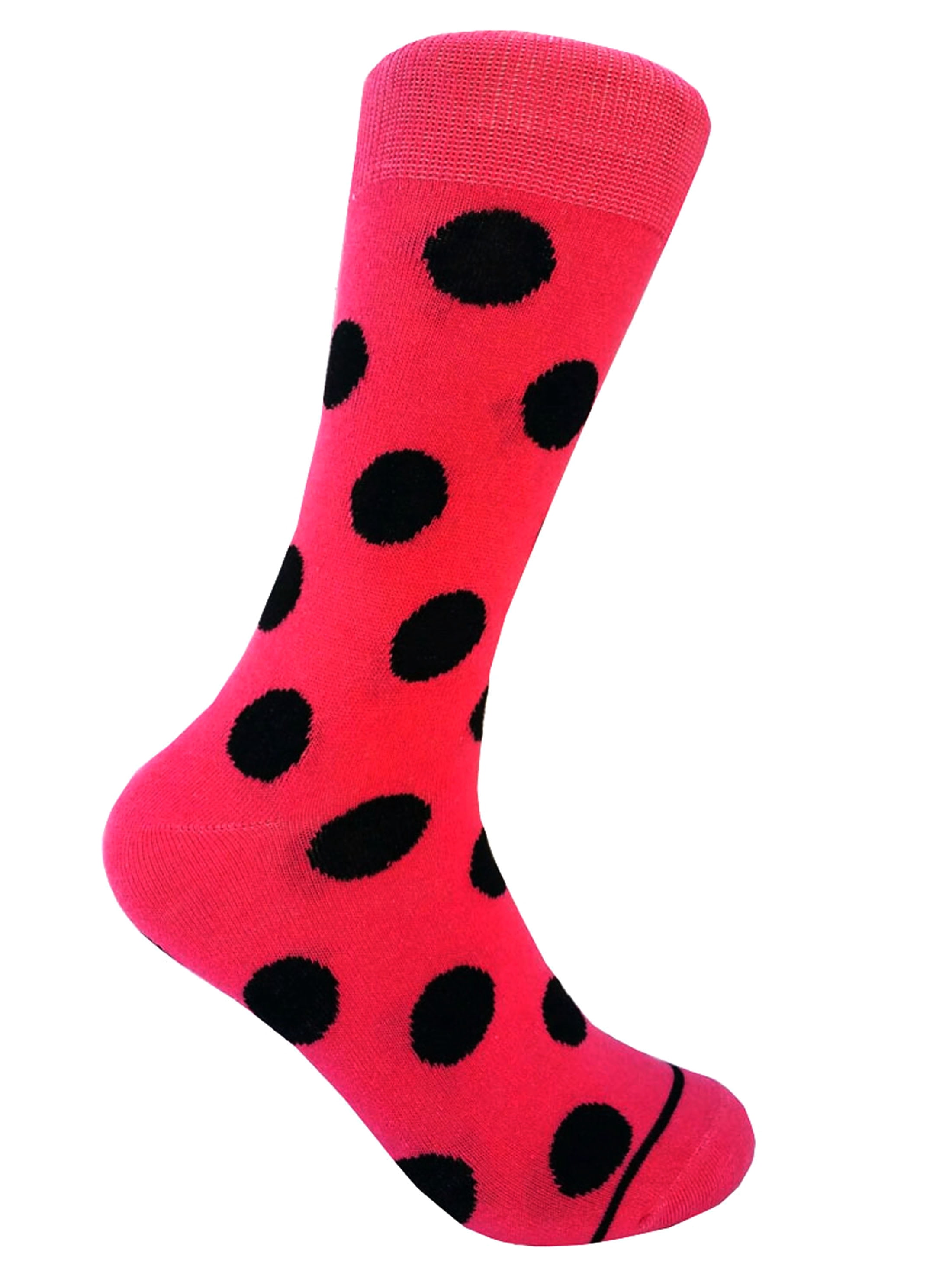 Men's Pink(Magenta) With Black Polka Dots Dress Casual Socks - Walmart.com