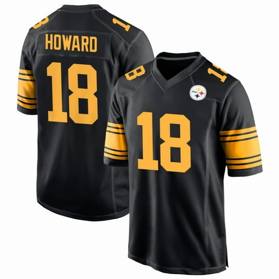 Men's Pittsburgh Howard 18 Black Alternate Sports Player Game Stitched ...