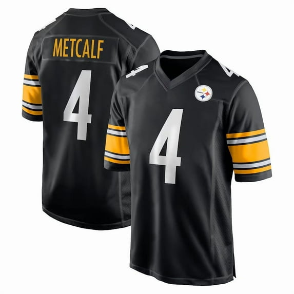 Men's Pittsburgh Metcalf 4 Black Sports Player Game Stitched Name ...