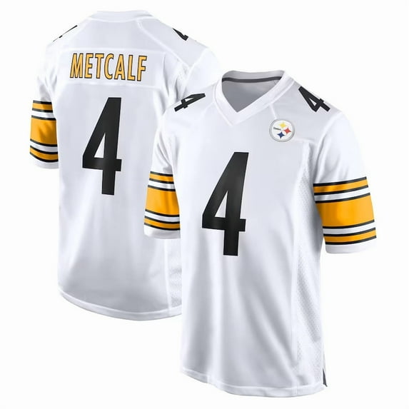Men's Pittsburgh Metcalf 4 White Sports Player Game Stitched Name ...