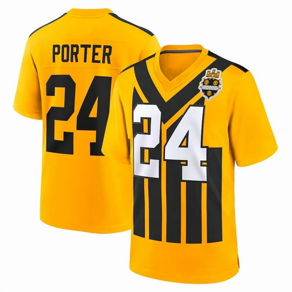 Men's Pittsburgh Porter 24 Gold Sports Player Game Stitched Name Number ...
