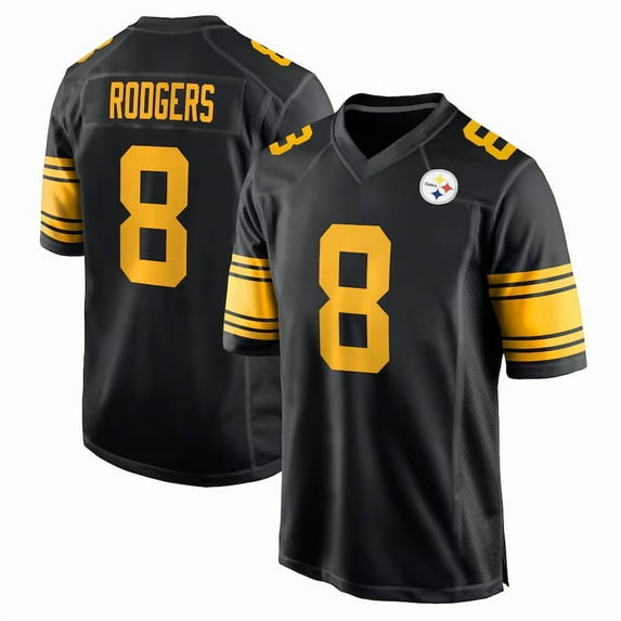Men's Pittsburgh Rodgers 8 Black Alternate Sports Player Game Stitched ...