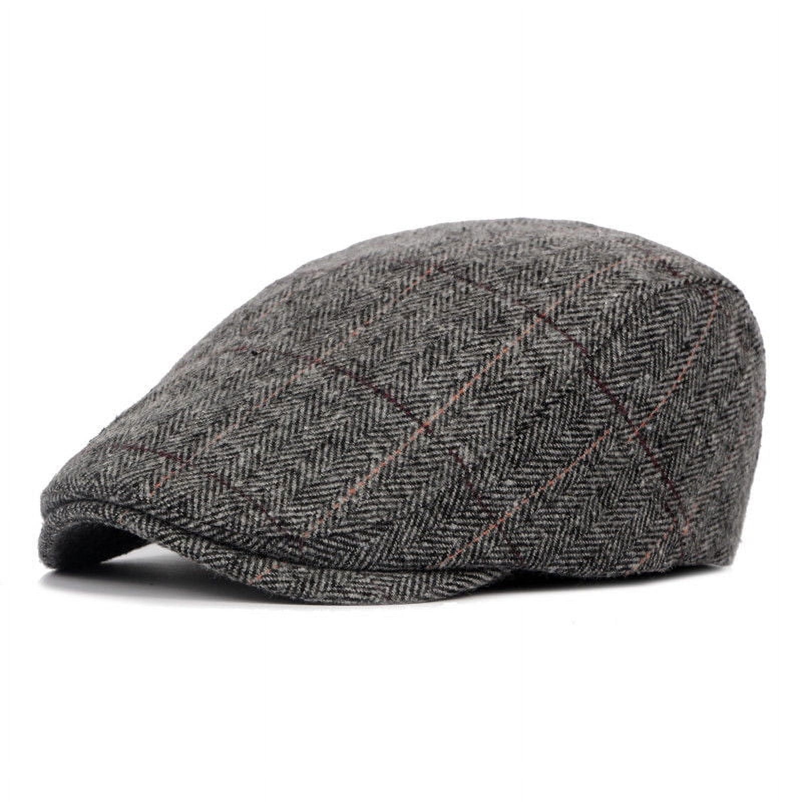 Men's Plaid Newsboy Cap Adjustable Ivy Irish Gatsby Cabbie Beret Flat Driving Hat Outdoors ...