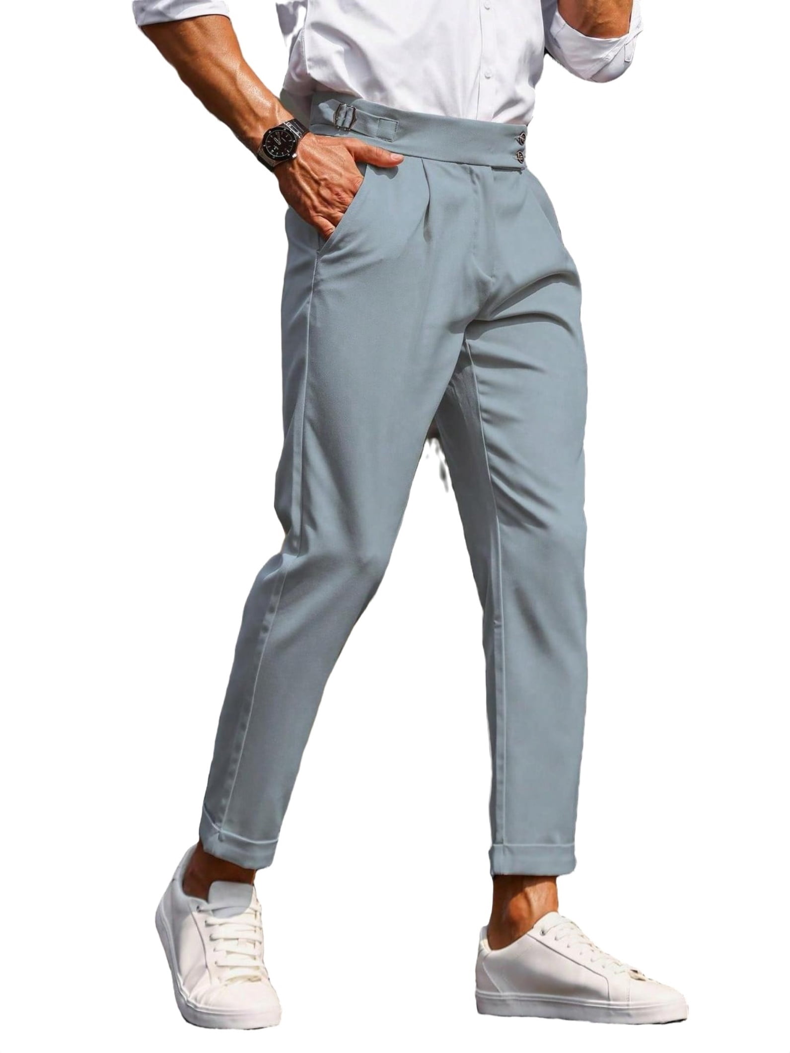 Men's Plain Baby Blue Suit Pants XL (42) - Walmart.com