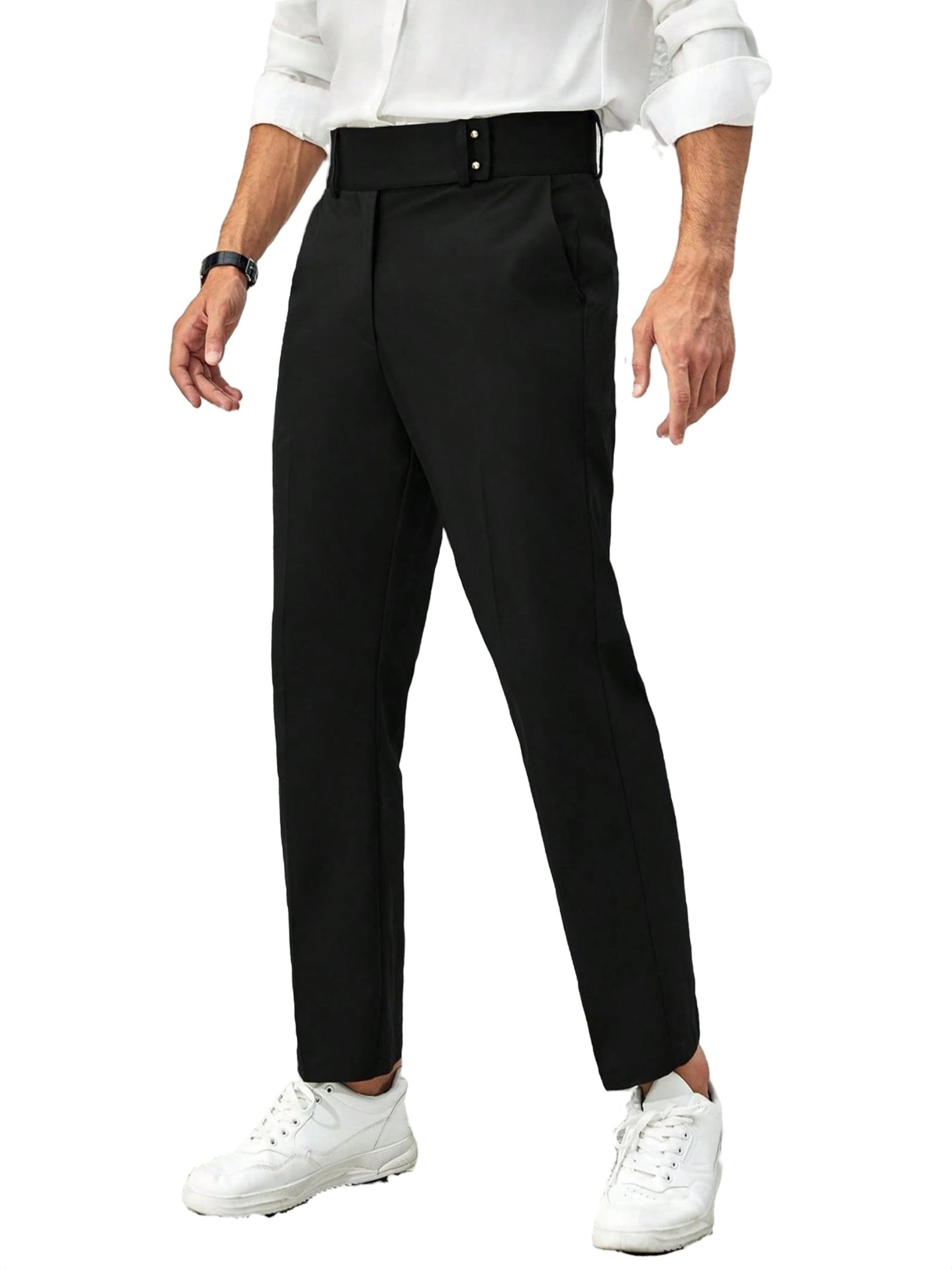Men's Plain Black Suit Pants M (38) - Walmart.com