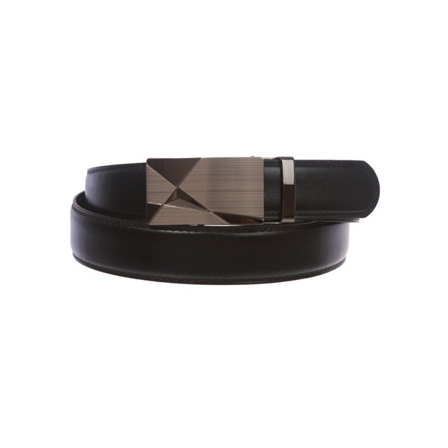 Men's Plain Leather Slide Ratchet Dress Belt with Automatic Buckle ...