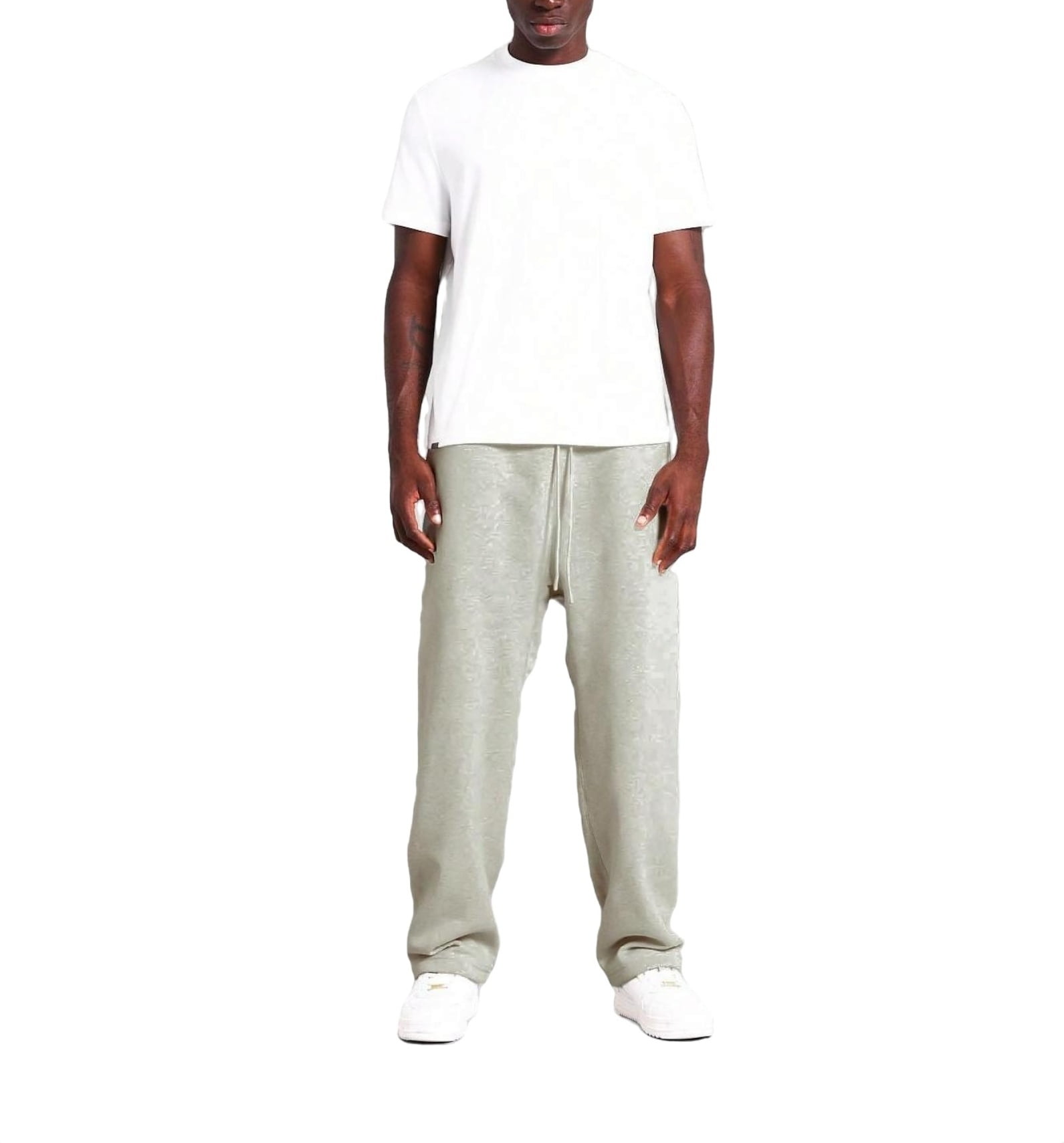 Men's Plain Wide Leg Light Grey Sweatpants S (36) - Walmart.com