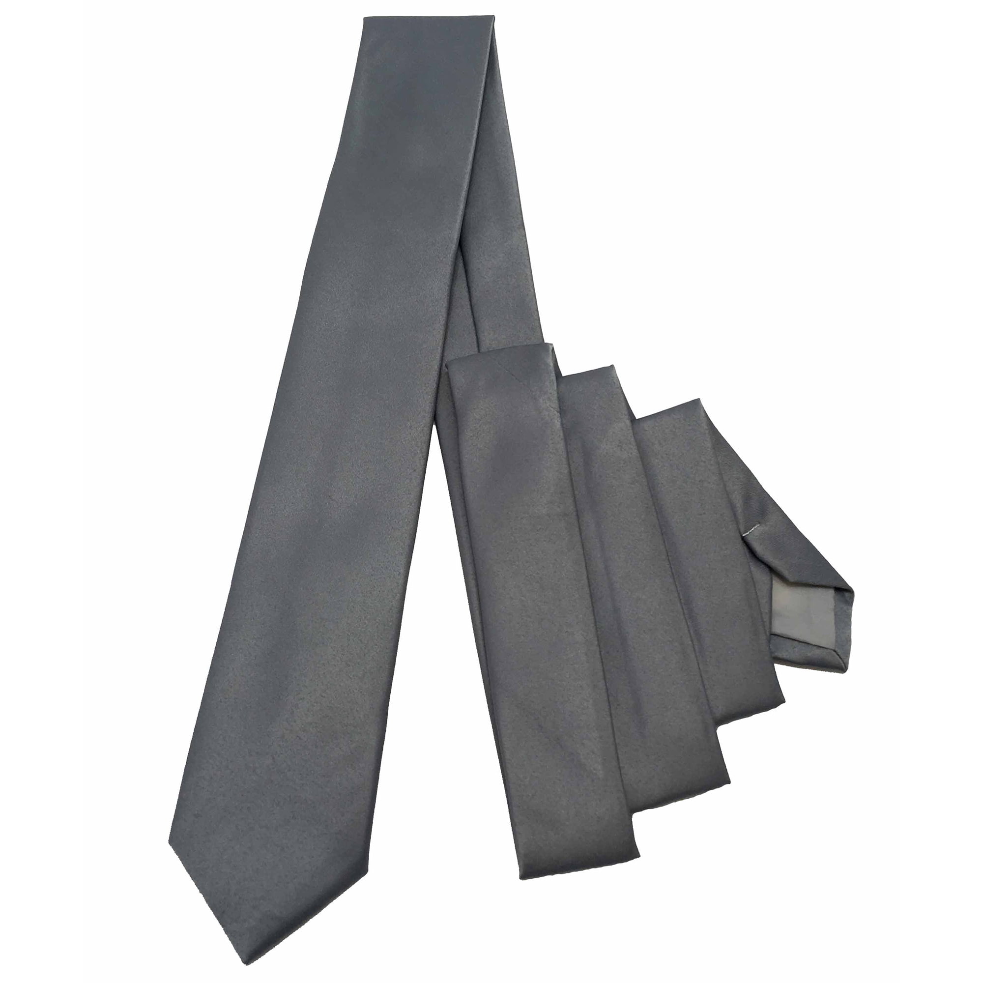 Men’s Platinum Formal Satin Self-Tie Skinny Tie in a Variety of Colors ...