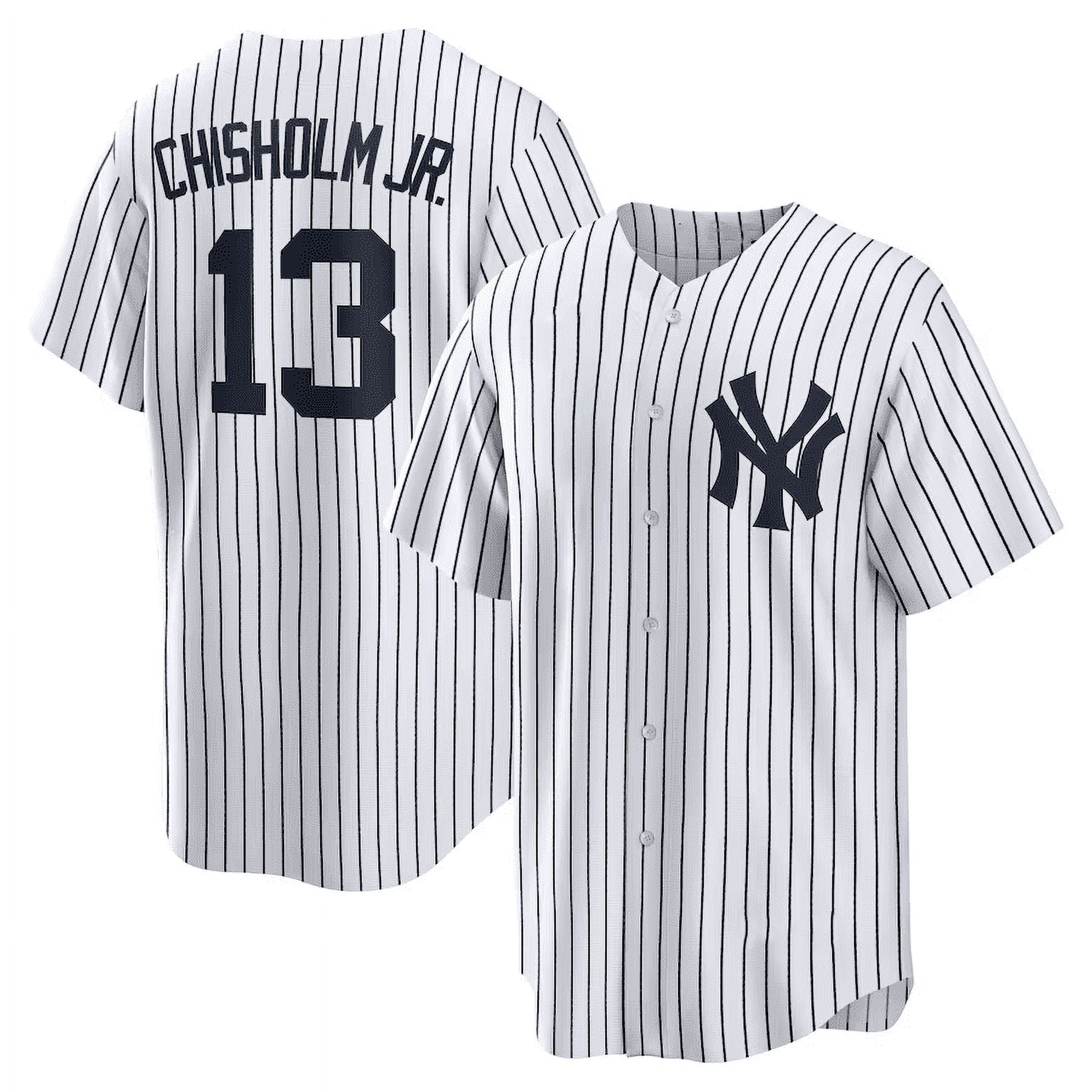 Men's Players Yankeess Jazz Chisholm Jr.#13 Jersey Baseball Team Club ...