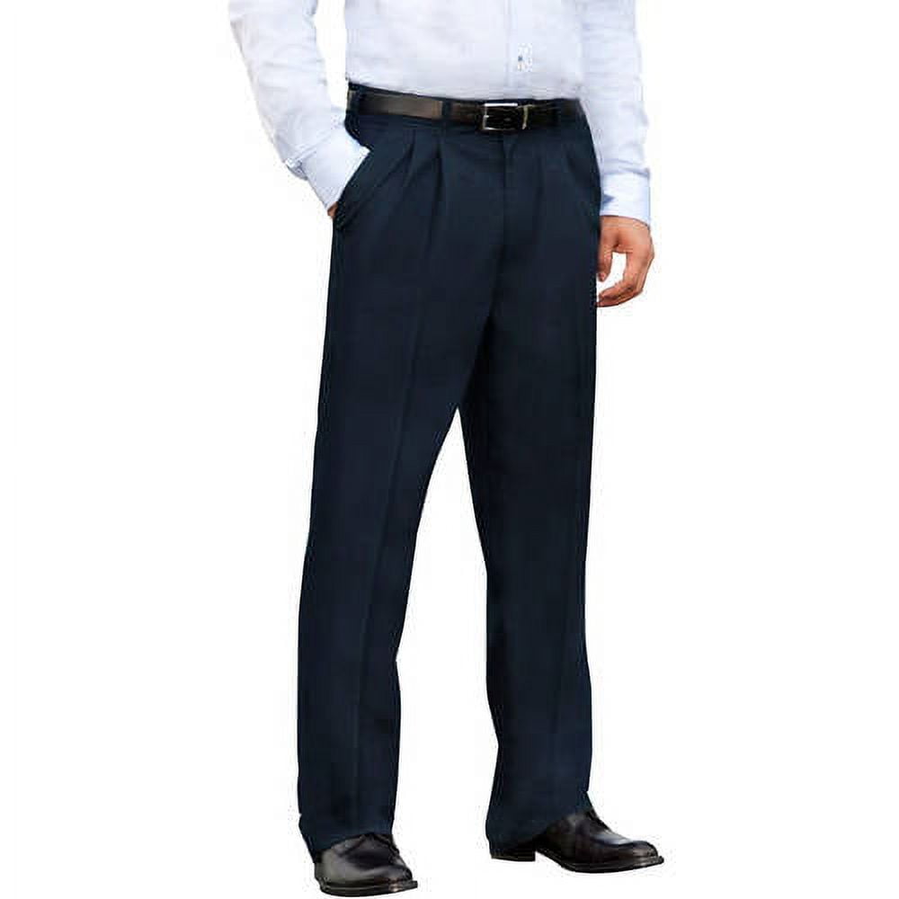 George men's Pleated Front Wrinkle Resistant Pants - Walmart.com