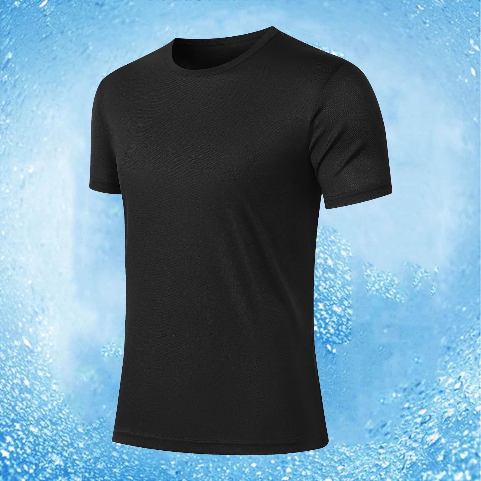 Men's Plus Size Workout T Shirt Quick Dry Short Sleeve Basic Tee Mesh ...