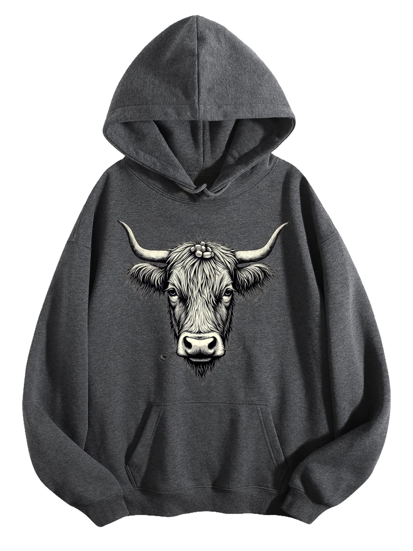 Men's Pocket Graphic Hooded Pullover, A Detailed Drawing of A Long ...