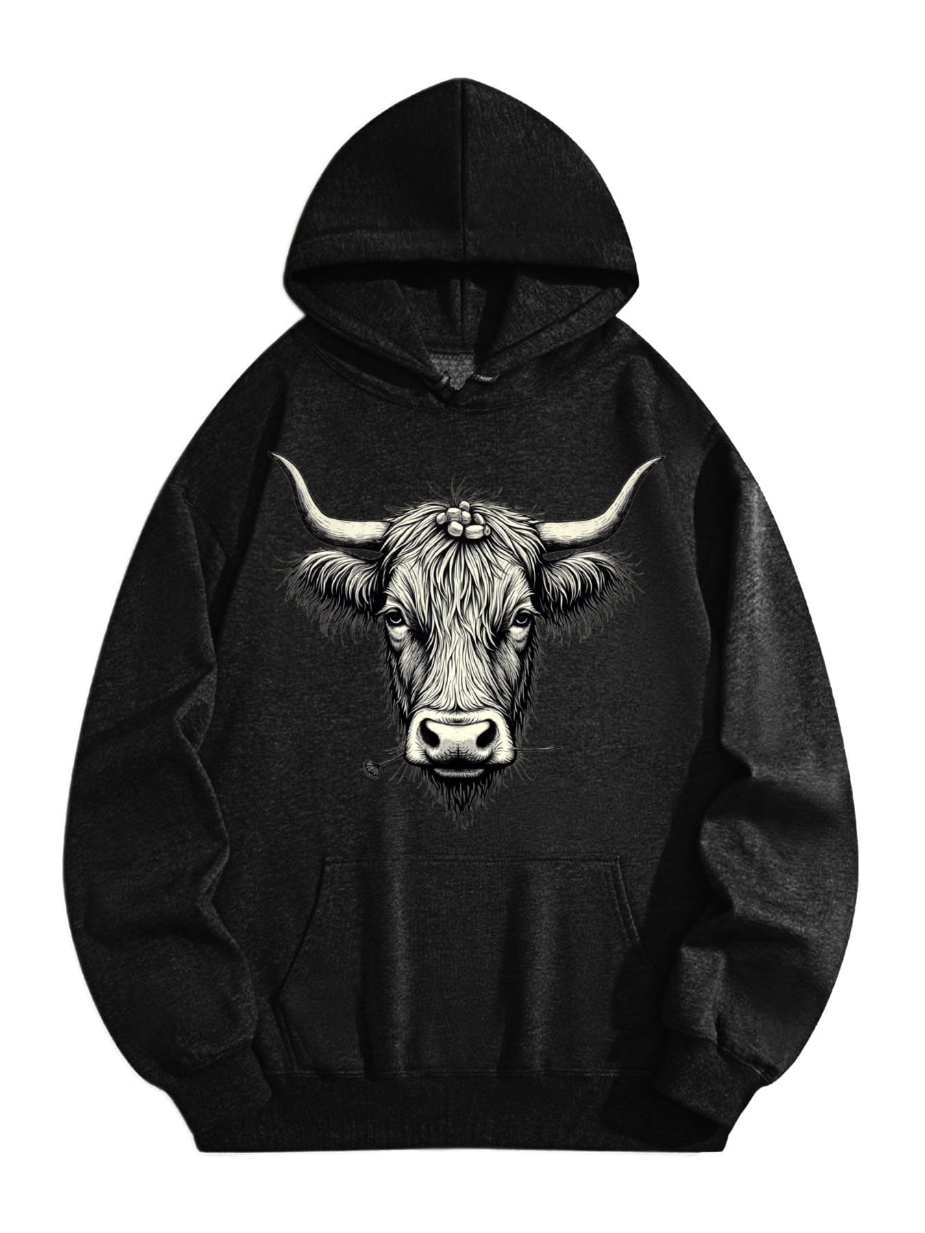 Men's Pocket Graphic Hooded Pullover, A Detailed Drawing of A Long ...