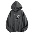 Men's Pocket Graphic Hooded Pullover, A Woman Spikes A Volleyball in An ...
