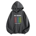 Men's Pocket Graphic Hooded Pullover, Barcode Shows No Signal Message ...