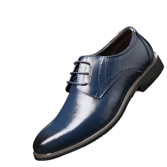 Men's Pointed Toe Trendy Leather Shoes Men's Dress Shoes Large Size ...