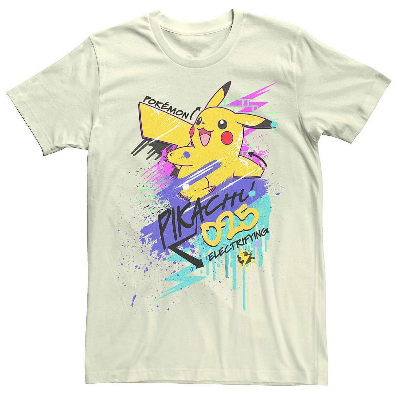 Men's Pokémon Neon Pikachu Graffiti Wall Tee - Walmart.com