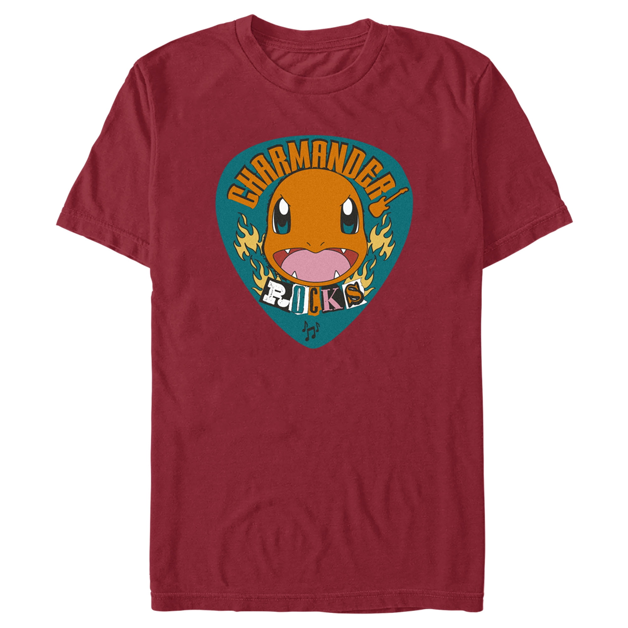 Men's Pokemon Charmander Rocks Graphic Tee Cardinal Large - Walmart.com