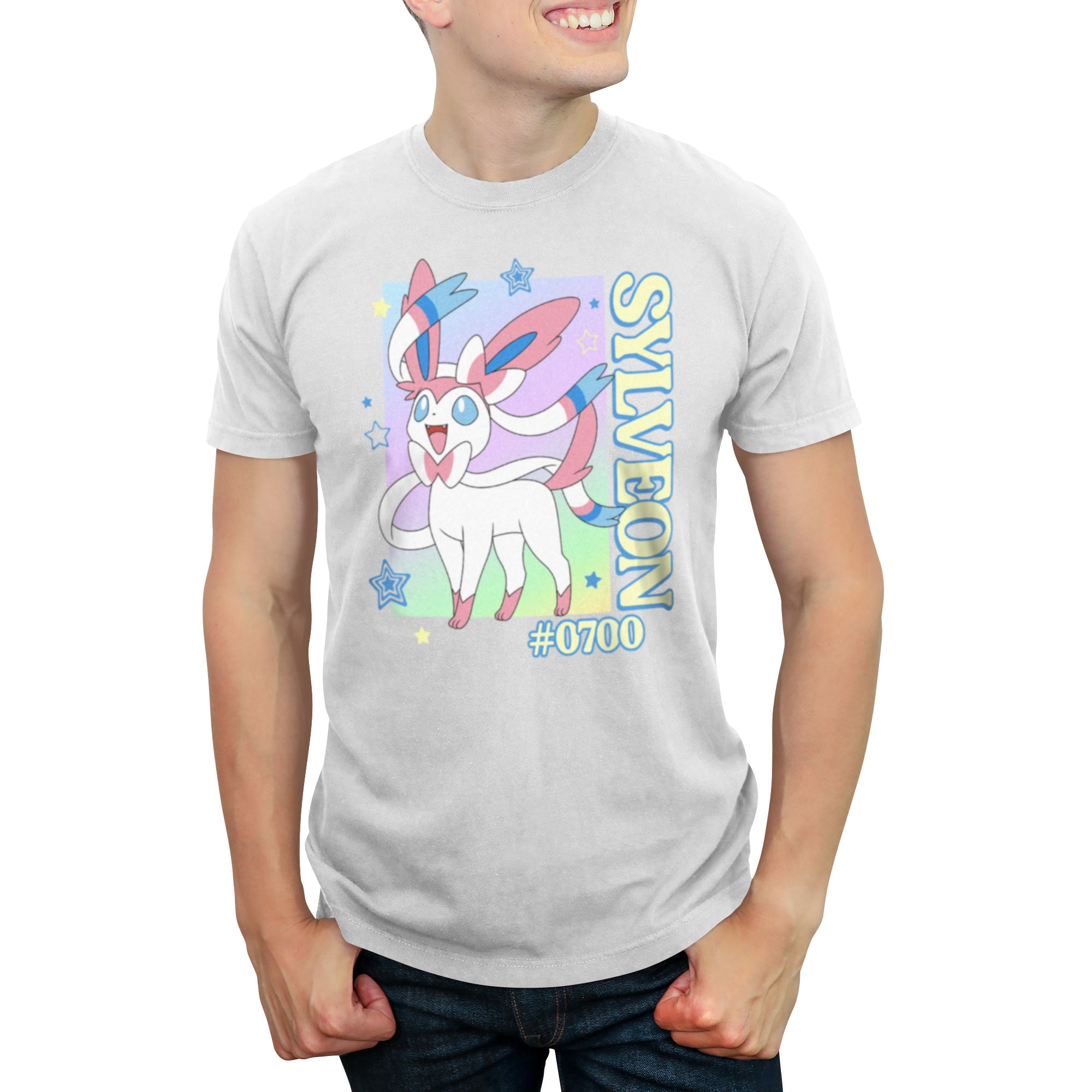 Men's Pokemon Colorful Sylveon Stars Graphic T-Shirt - Walmart.com