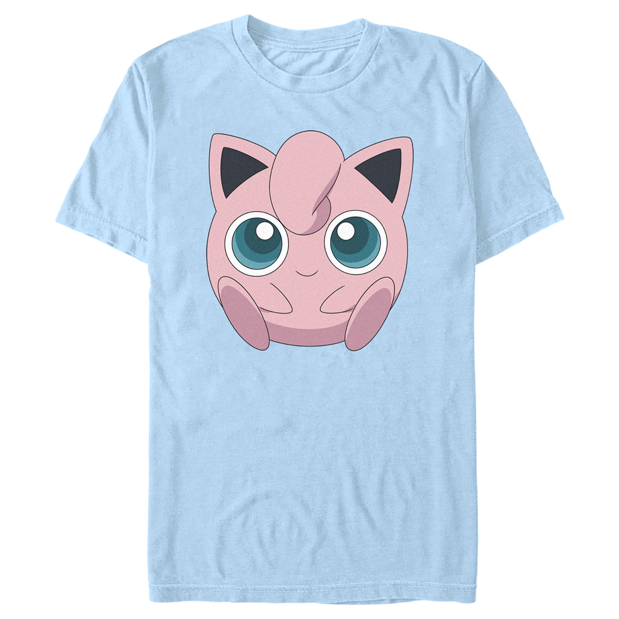 Men's Pokemon Cute Jigglypuff Graphic Tee Light Blue Large - Walmart.com