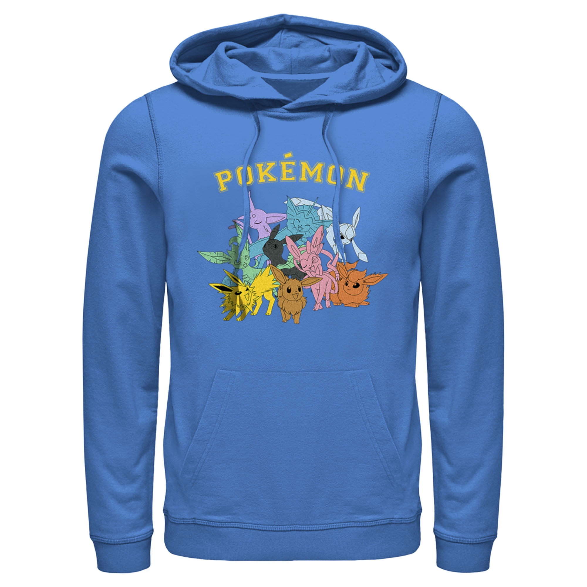 Men's Pokemon Eeveelutions Pull Over Hoodie Royal Blue Medium - Walmart.com