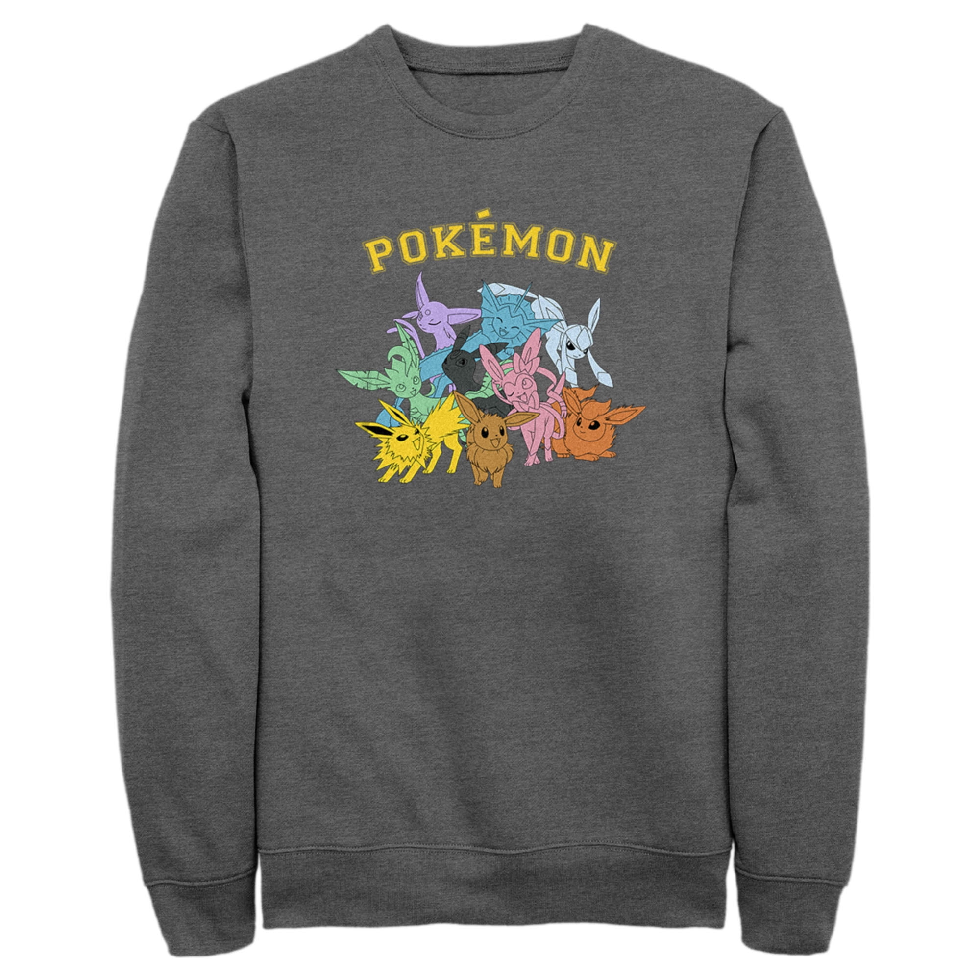 Men's Pokemon Eeveelutions Sweatshirt Charcoal Heather Small - Walmart.com