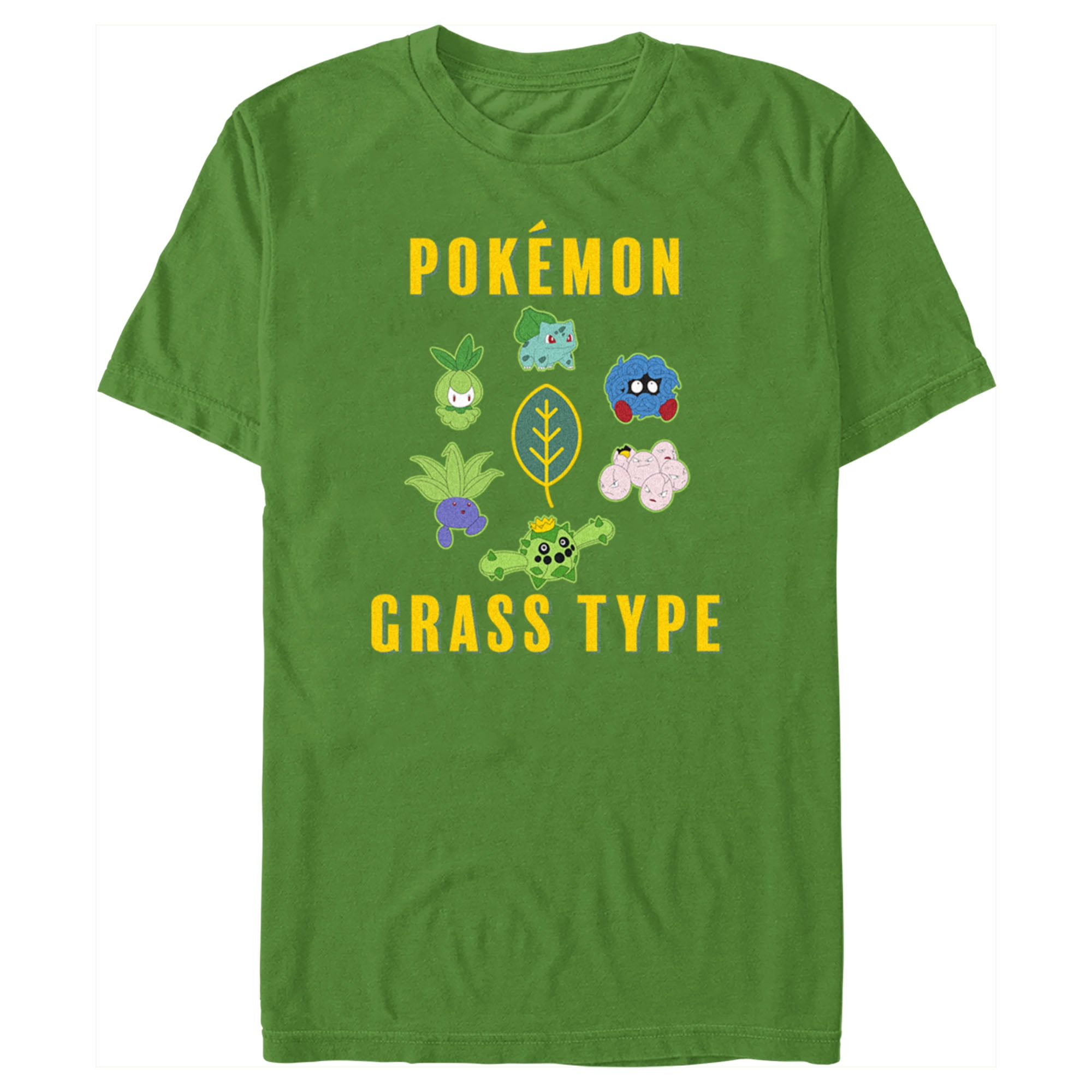 Men's Pokemon Grass Type Group Graphic Tee Kelly Green X Large ...